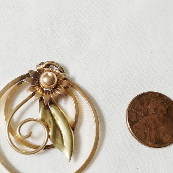 Bal-ron | Jewelry | Vintage Balron Pendant 2 12k Gold Filled Flower ...